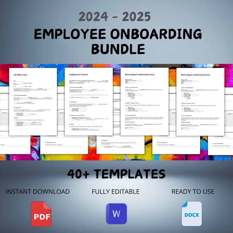 Employee Onboarding Forms – 46 Editable HR Templates | Word, PDF ...