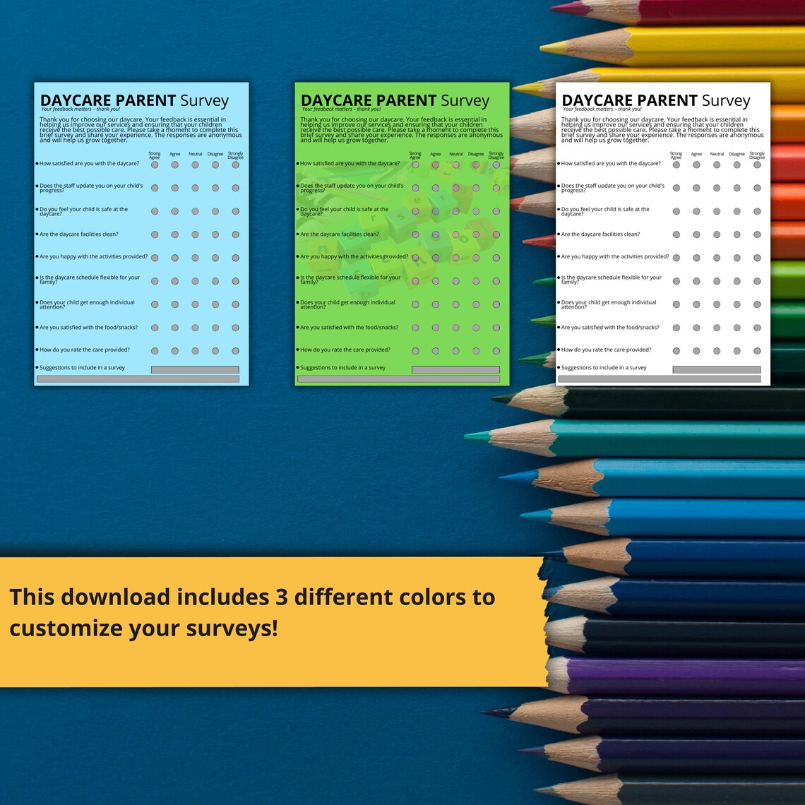 Parent Survey and Feedback Form | Preschool and Nursery Review ...