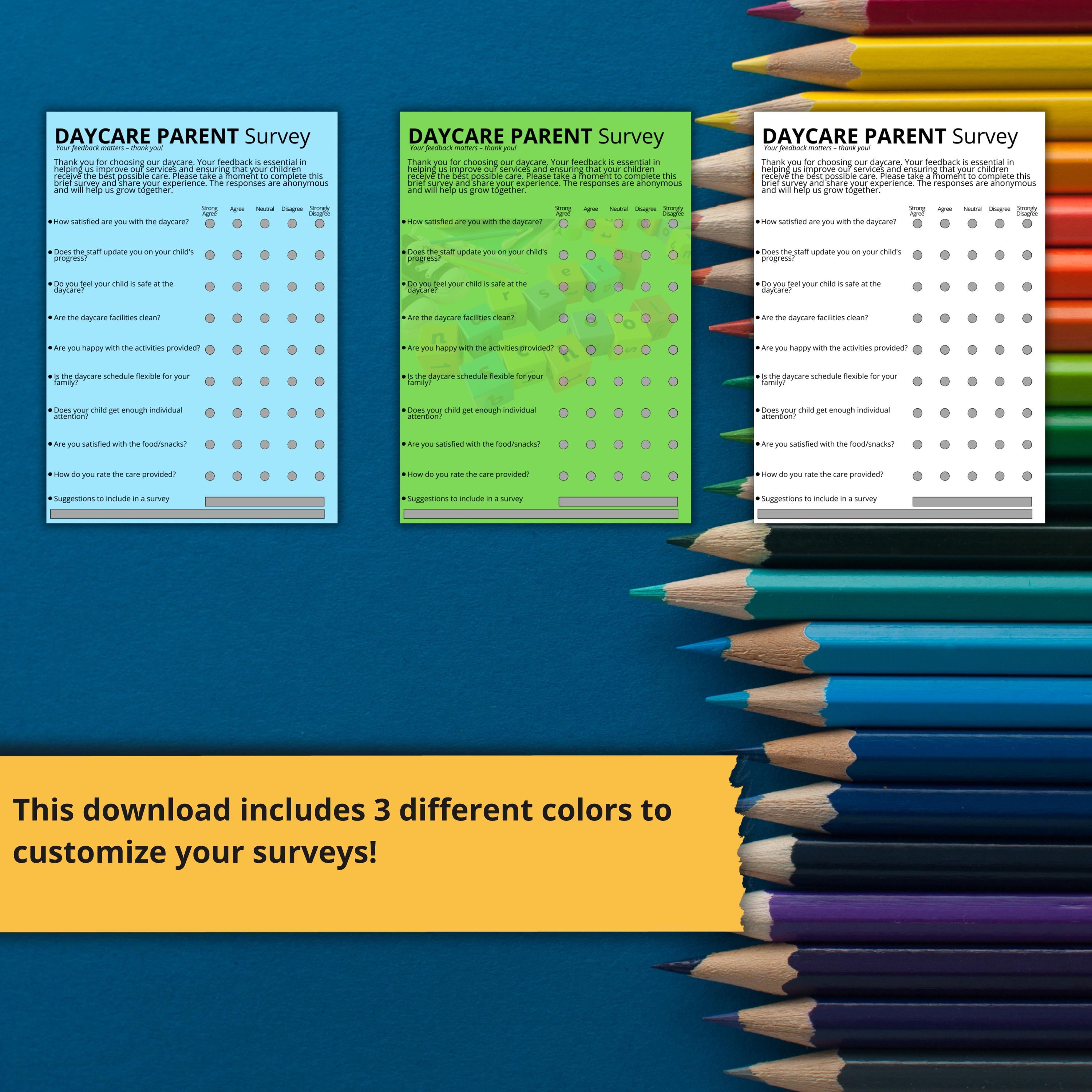 Parent Survey and Feedback Form | Preschool and Nursery Review ...