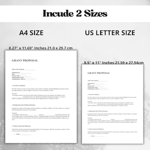 Editable Grant Proposal Template - PDF | Word | A4 | US Letter Size - Etsy