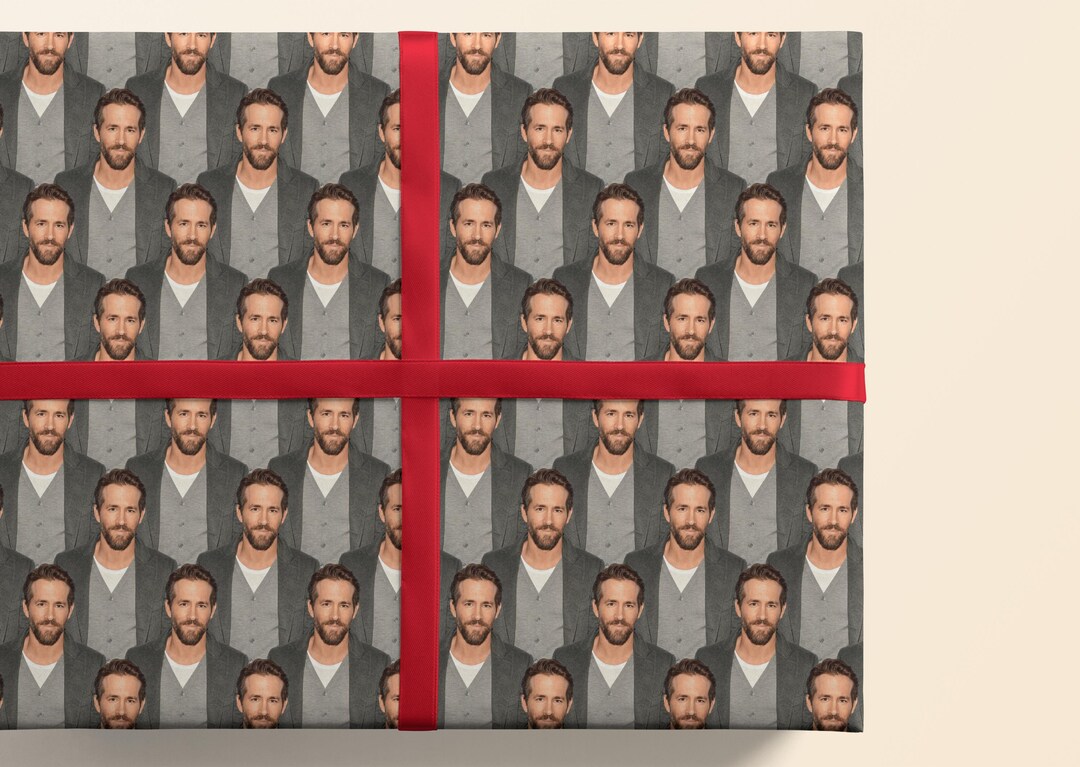Ryan Reynolds Wrapping Paper, Prank Design, Funny Gift Wrapping Paper ...