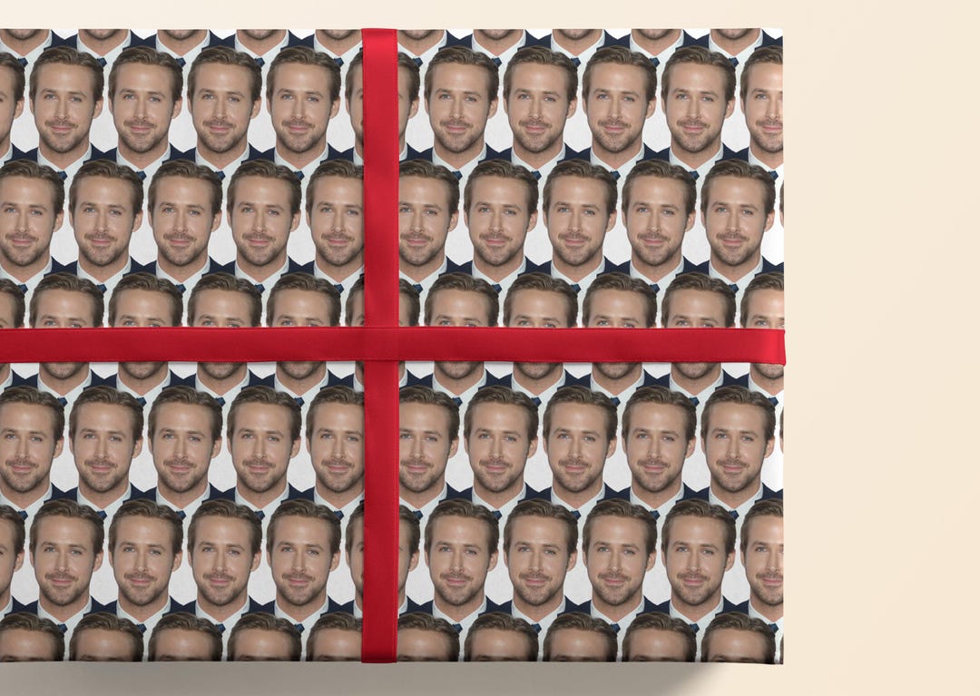 Ryan Gosling Wrapping Paper, Prank Design, Funny Gift Wrapping Paper ...