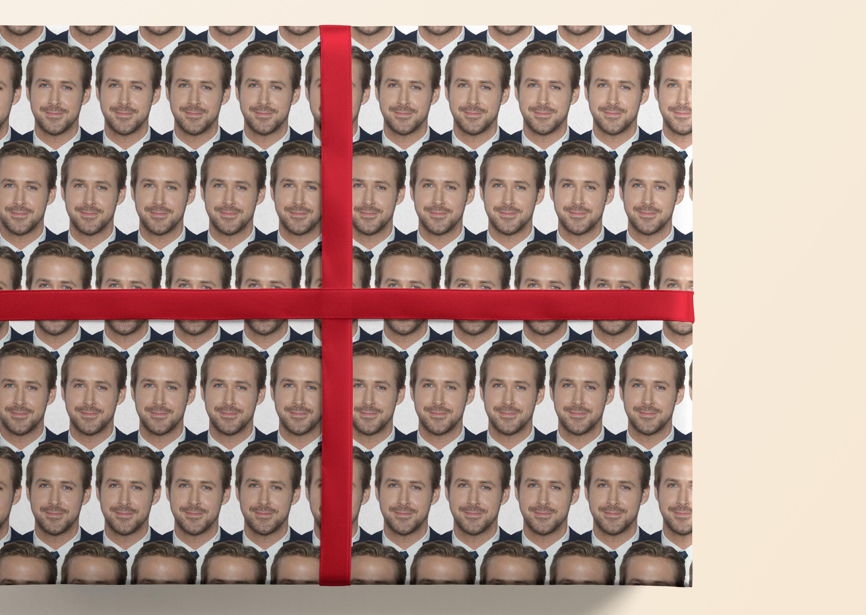 Ryan Gosling Wrapping Paper, Prank Design, Funny Gift Wrapping Paper ...