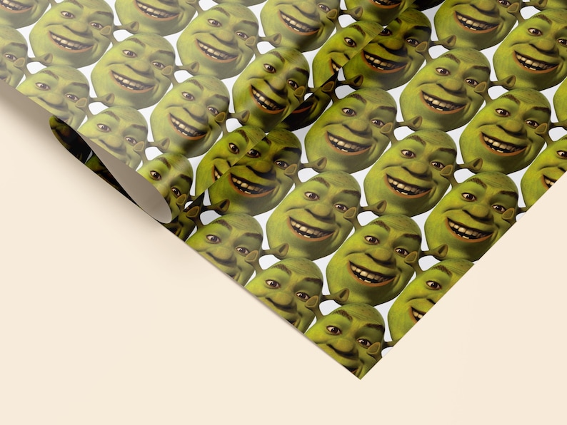 Shrek Wrapping Paper: Funny Birthday Gift Wrap - Etsy