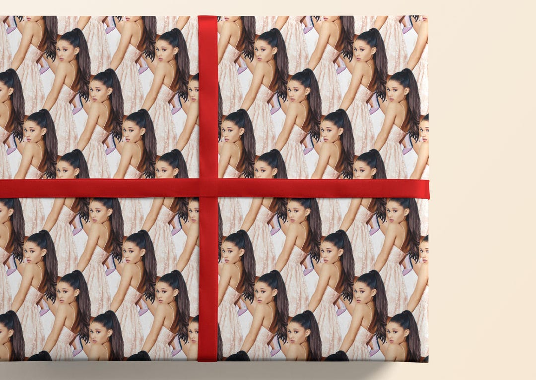 Ariana Grande Wrapping Paper, Celebrity Design, Funny Celebrity ...
