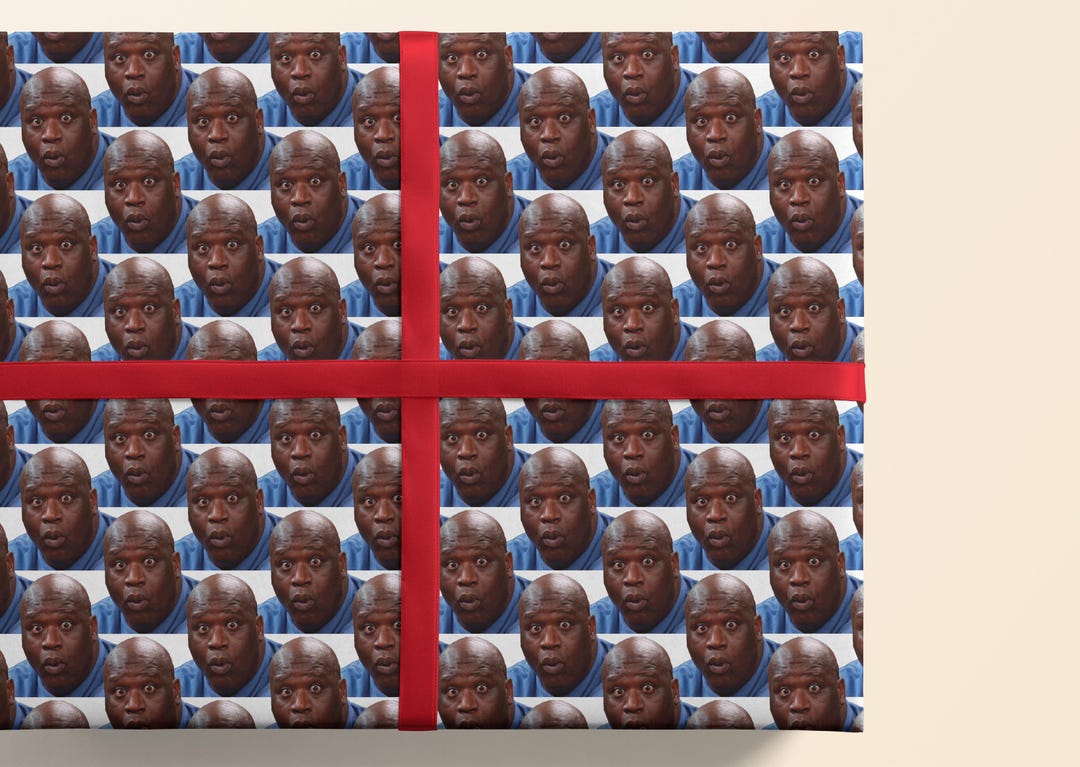 Shaquille O'neal Wrapping Paper, Big Shaq Meme Design, Funny Celebrity ...