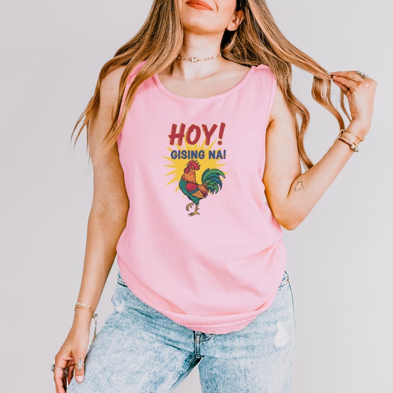 Hoy Gising Na Tank Top, Funny Filipino Morning Shirt, Rooster Gift ...