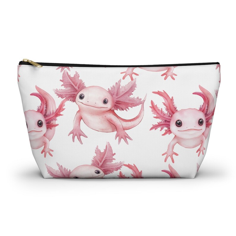 Axolotl Lovers Accessory Pouch, Cute Axolotl Makeup Bag, Small ...