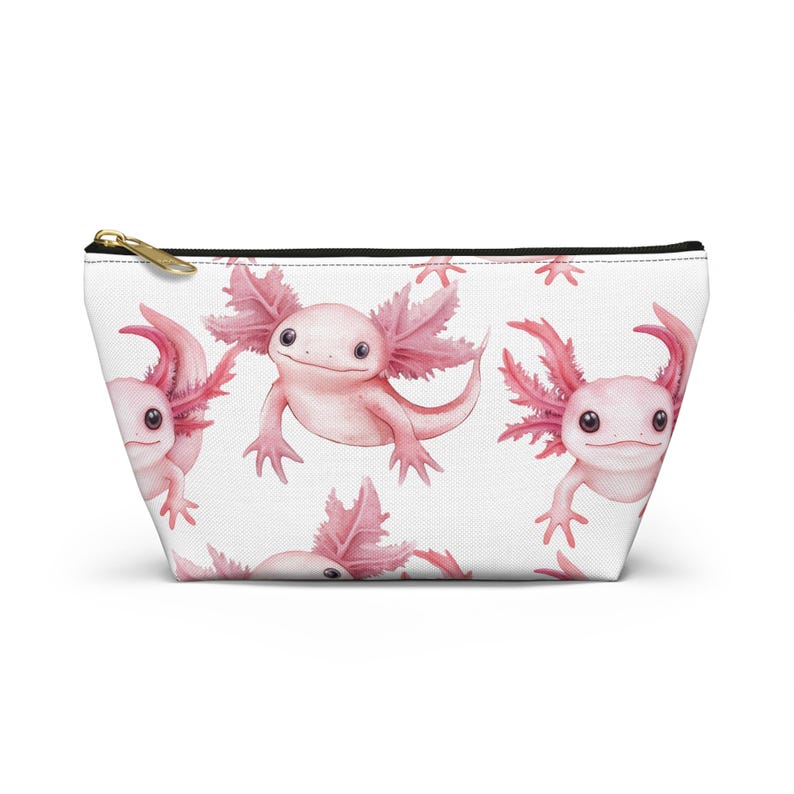 Axolotl Lovers Accessory Pouch, Cute Axolotl Makeup Bag, Small ...