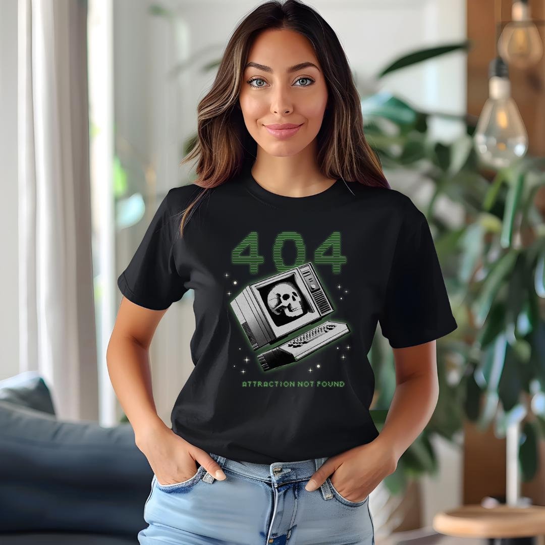 404 Error Attraction Not Found, Funny Geek Tee, Humorous Programmer ...