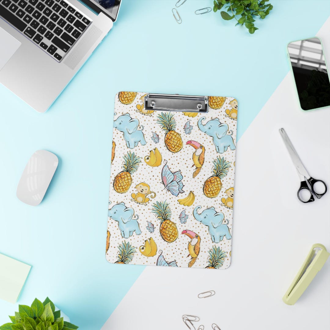 Tropical Cute Animals Back to School Clipboard Adorable & Functional ...
