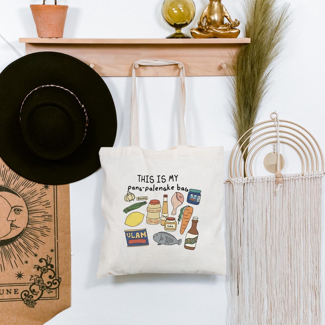 Pang Palengke Canvas Tote, Filipino Market Grocery Print, Pinoy Culture ...