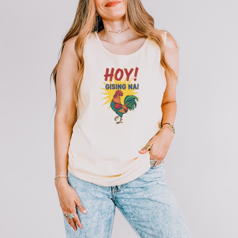 Hoy Gising Na Tank Top, Funny Filipino Morning Shirt, Rooster Gift ...