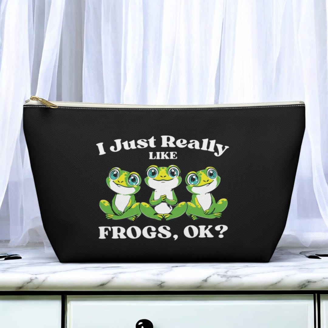 Adorable Frog Lover Accesory Pouch, Frog Gift Ideas, Frog Merch ...