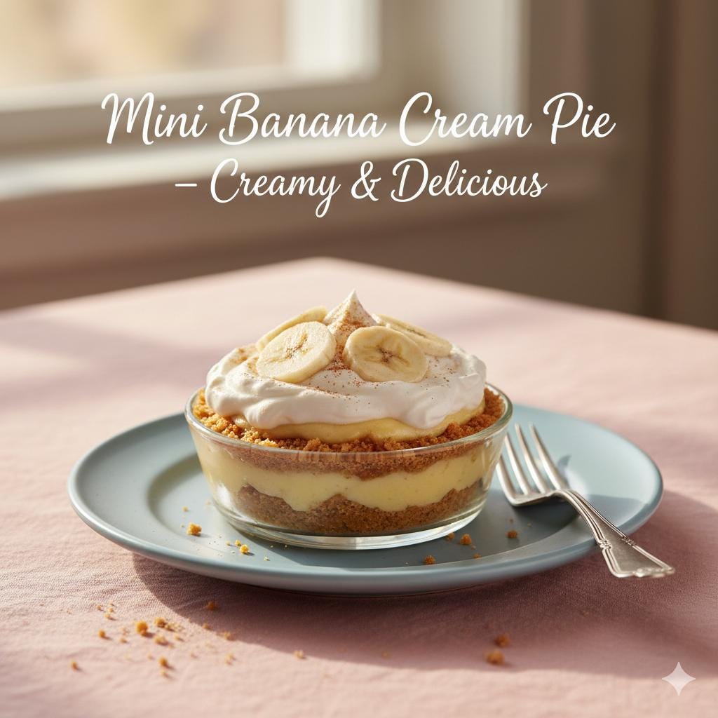 Mini Banana Cream Pie Recipe: Easy No-bake Dessert - Etsy