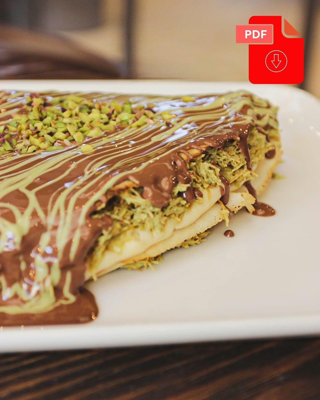 DIGITAL DOWNLOAD Dubai-inspired Chocolate Crepes Recipe Luxurious ...
