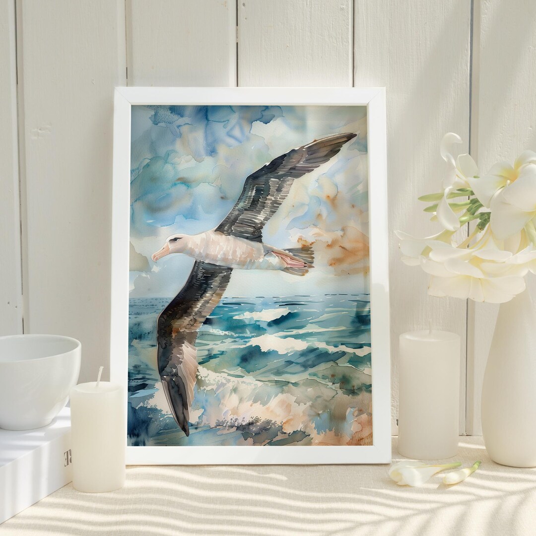 Albatross Watercolor Bird Print of Audubon Bird of America Nature ...