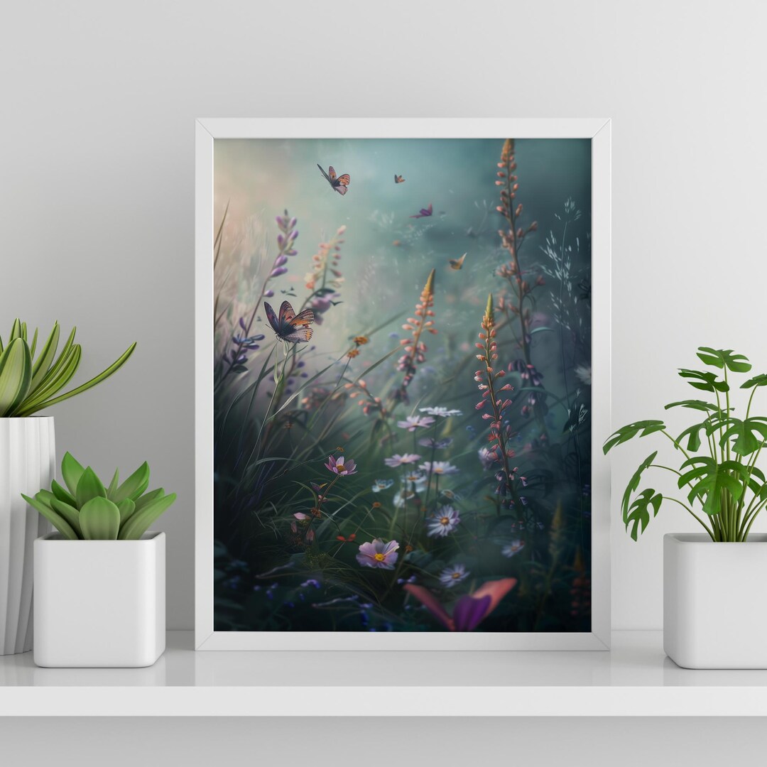 Wildflower Wall Art Whimsical Nature Art Gift for Nature Lover ...