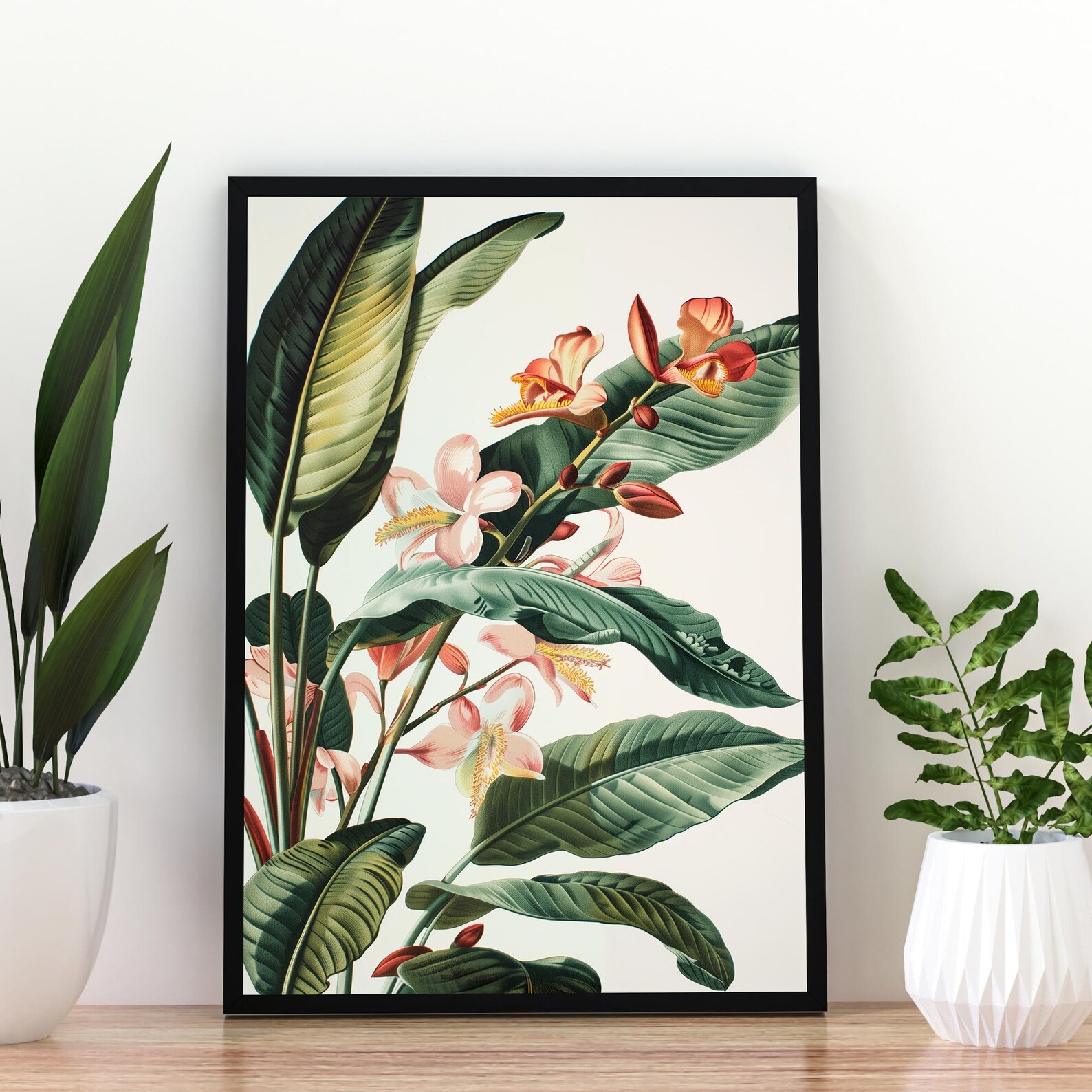 Tropical Plants Art Botany Print for Plant Lover Gift Minimalist Art ...