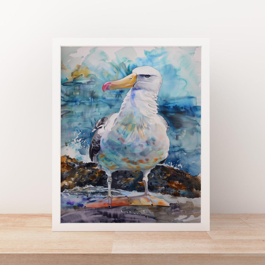 Albatross Watercolor Bird Print of Audubon Bird of America Nature ...