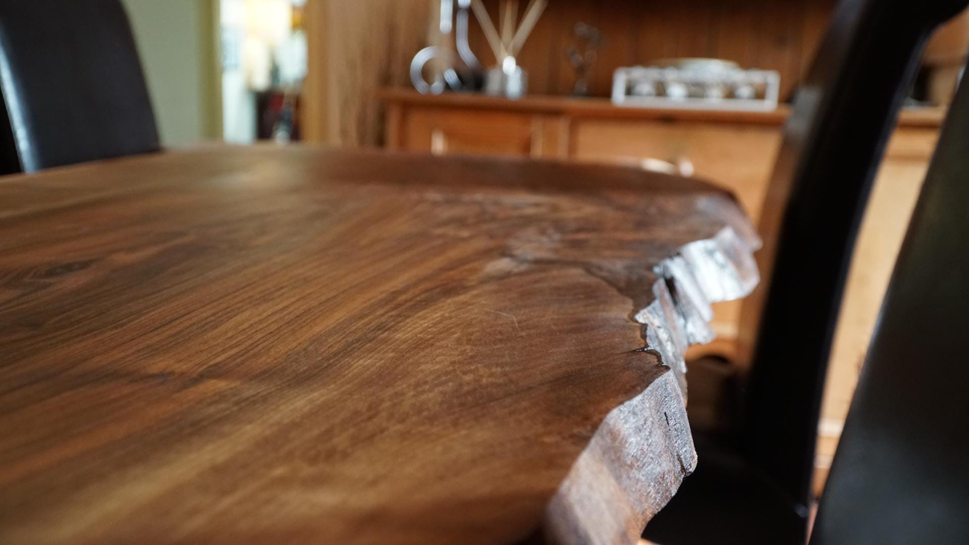 Solid Walnut Live Edge Dining Table - Etsy