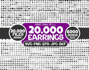 Earring Svg Bundle, Laser Cut Files Earrings, Leather / Wood Earring ...