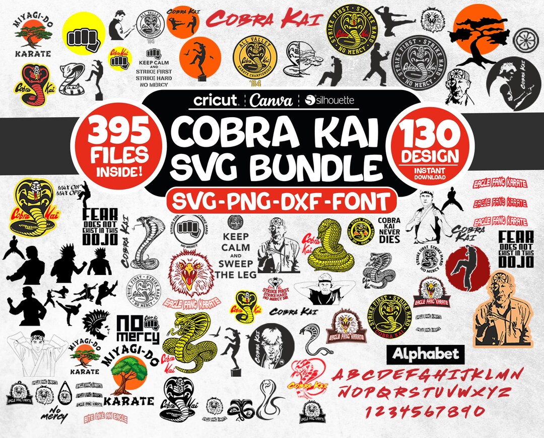 Paquete SVG de Cobra Kai, Karate Kid Svg, Cobra Svg, Cobra Kai Cricut ...