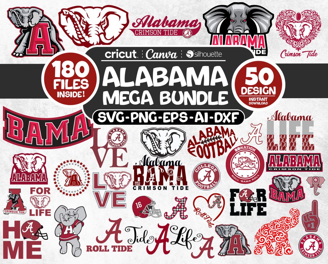 Alabama Svg Bundle, Roll Tide Svg, Alabama Svg, Alabama State Svg ...