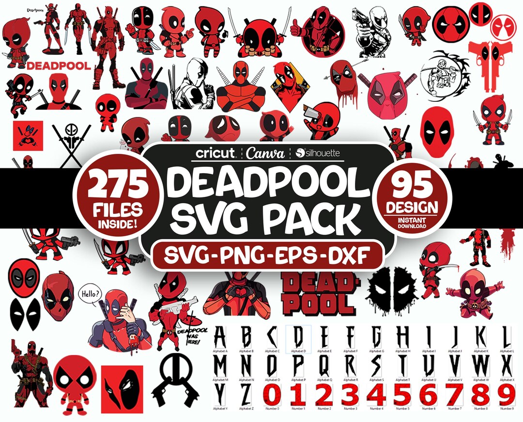 Deadpool Svg Bundle, Deadpool Png, Superhero Svg, Deadpool Cricut ...
