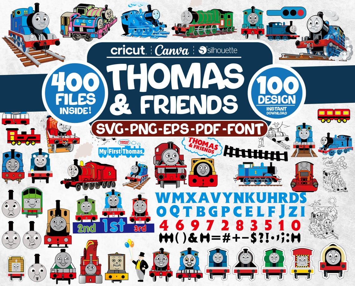 Thomas and Friends Svg, Thomas the Train SVG Bundle, High Quality PNG ...