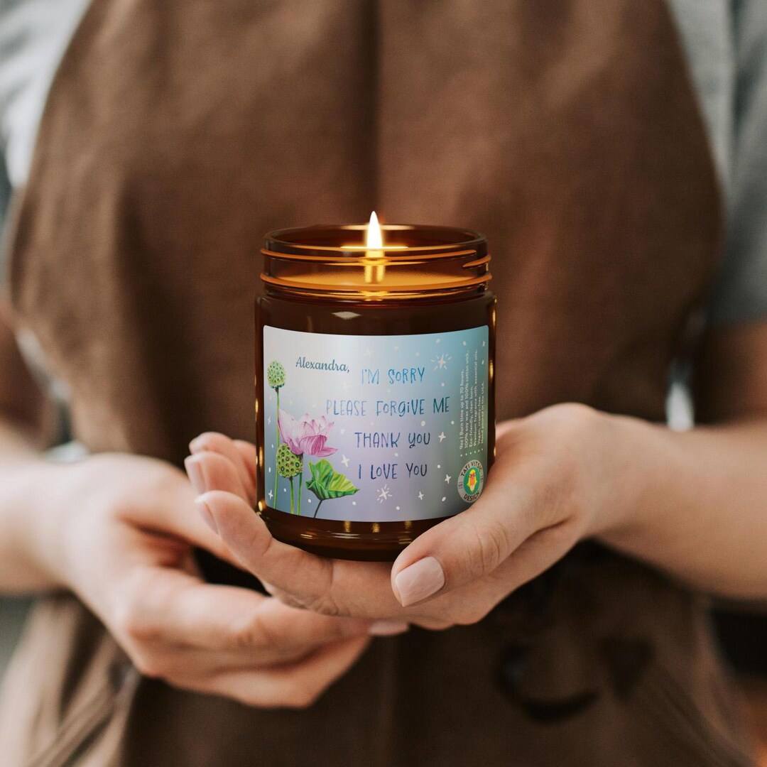 Ho'oponopono (forgiveness, Gratitude, Love) Scented Soy Candle (brown ...