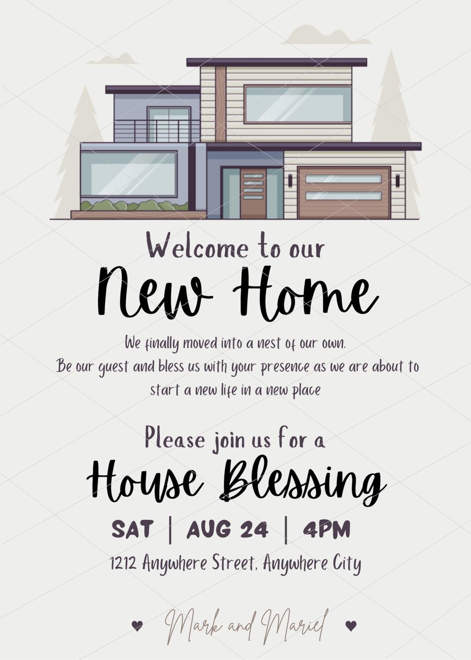 House Blessing Invitation | Invitation Template | E-invites - Etsy