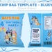 Chip Bag Template - Editable - Bluey Theme - DIY - Etsy UK