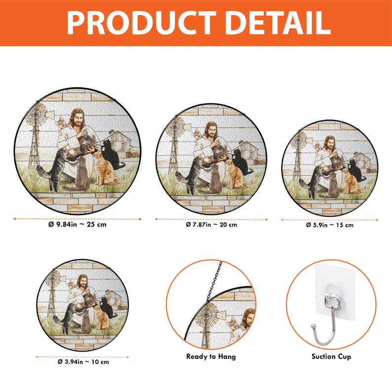 Jesus Glass Suncatcher, God Window Hanging, Memorial Gift, Christian ...