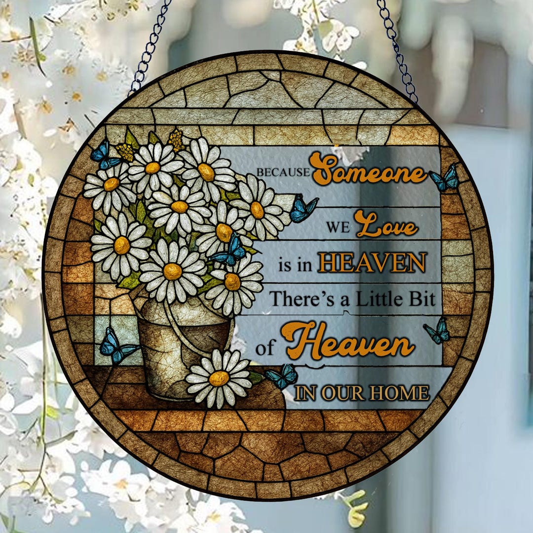 Bible and Daisy Suncatcher, God Window Hanging,farmhouse Gift,christian ...