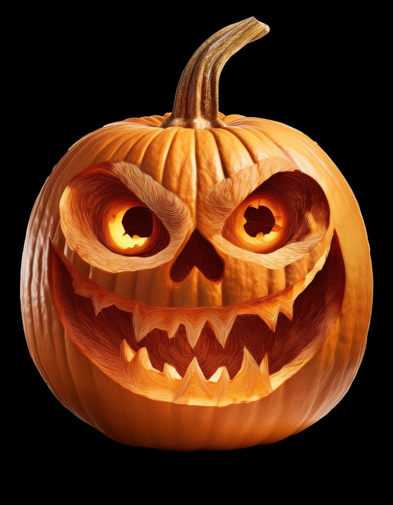 Halloween Jack O'lanterns Clip Art Volume 1 - Etsy