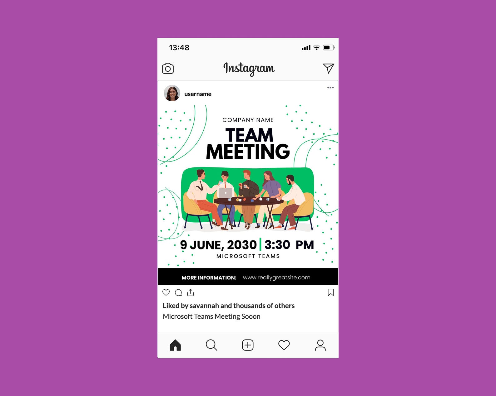 Customizable Digital Meeting Flyer | Editable PDF Template ...