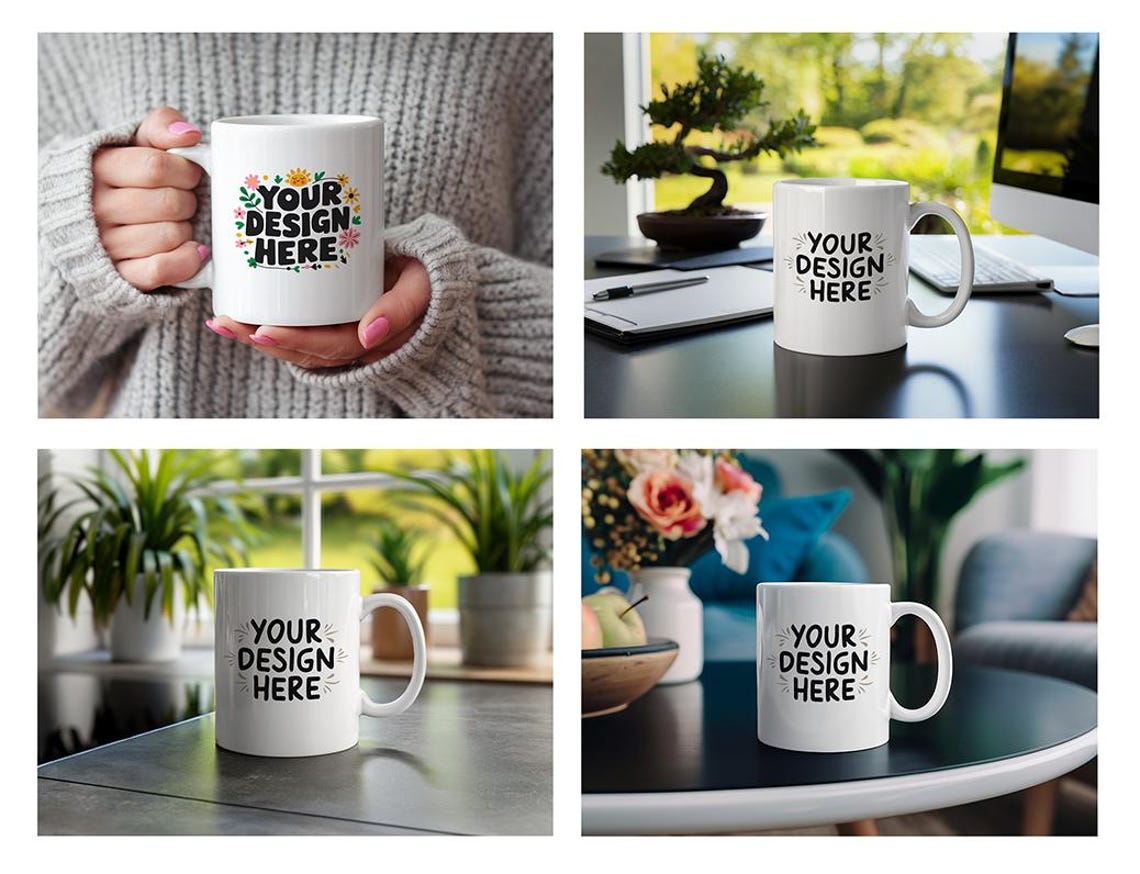 Mug Mockup, Blank 11 Oz Mug Mockups, Complete Listing Bundle, Blank Mug ...