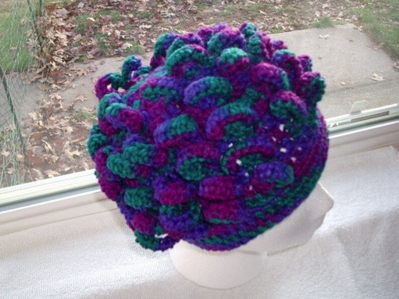 Crochet Hat Pattern, Curl Hat, Chemo PATTERN Curl Hat Pattern Crochet ...