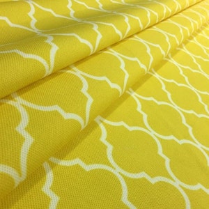 Yellow Moroccan Upholstery Fabric by the Yard, Chair, Sofa Covering ...