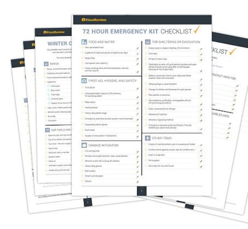 16 Survival and Emergency Preparedness Checklists - Prepping Checklists ...