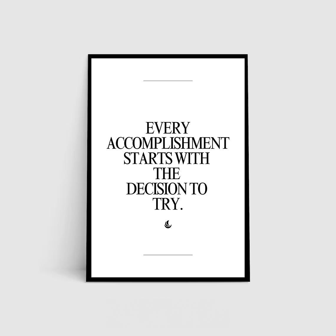 Try - Motivational Wall Art Office Decor Dorm Room Inspirational Quotes ...