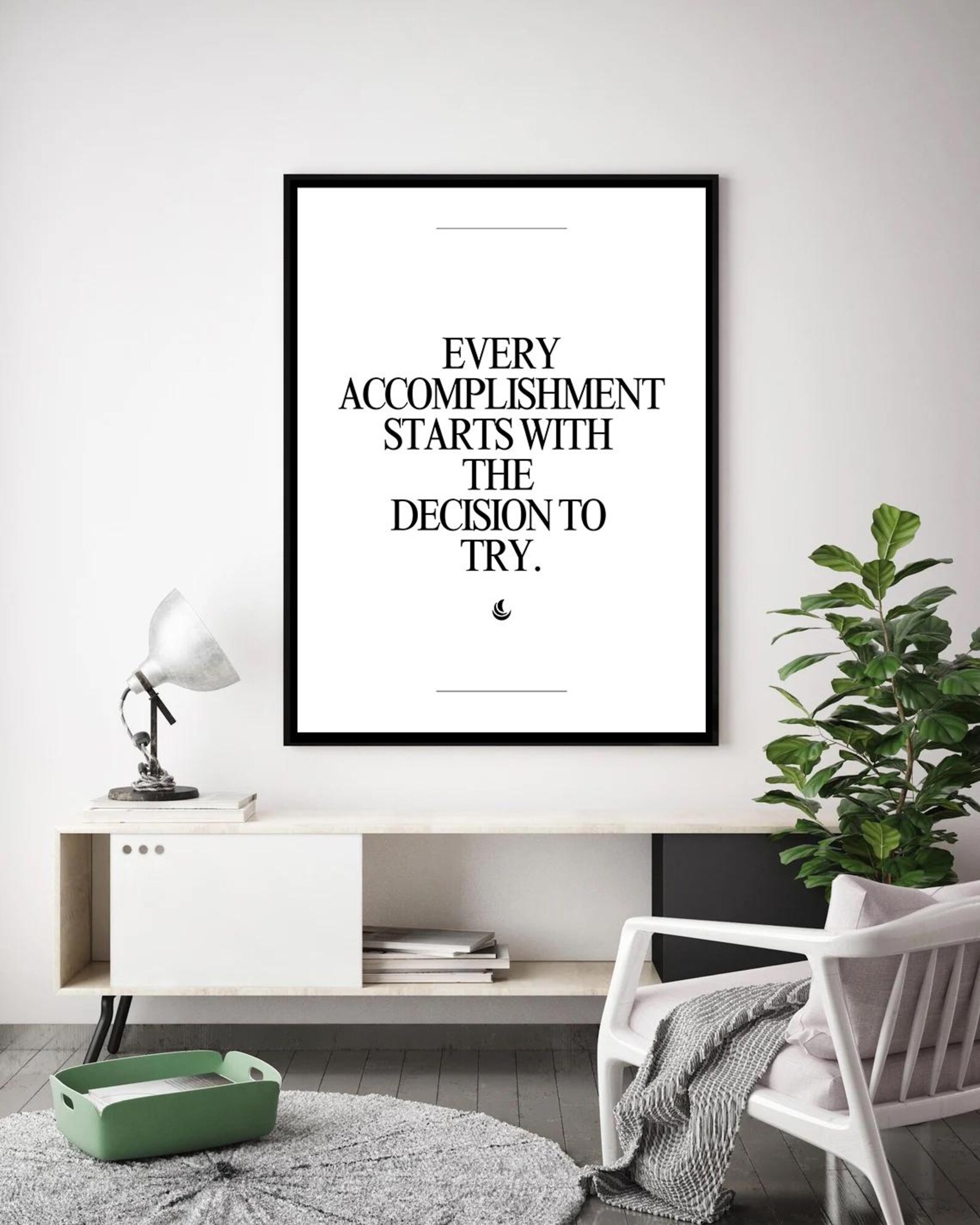 Try - Motivational Wall Art Office Decor Dorm Room Inspirational Quotes ...