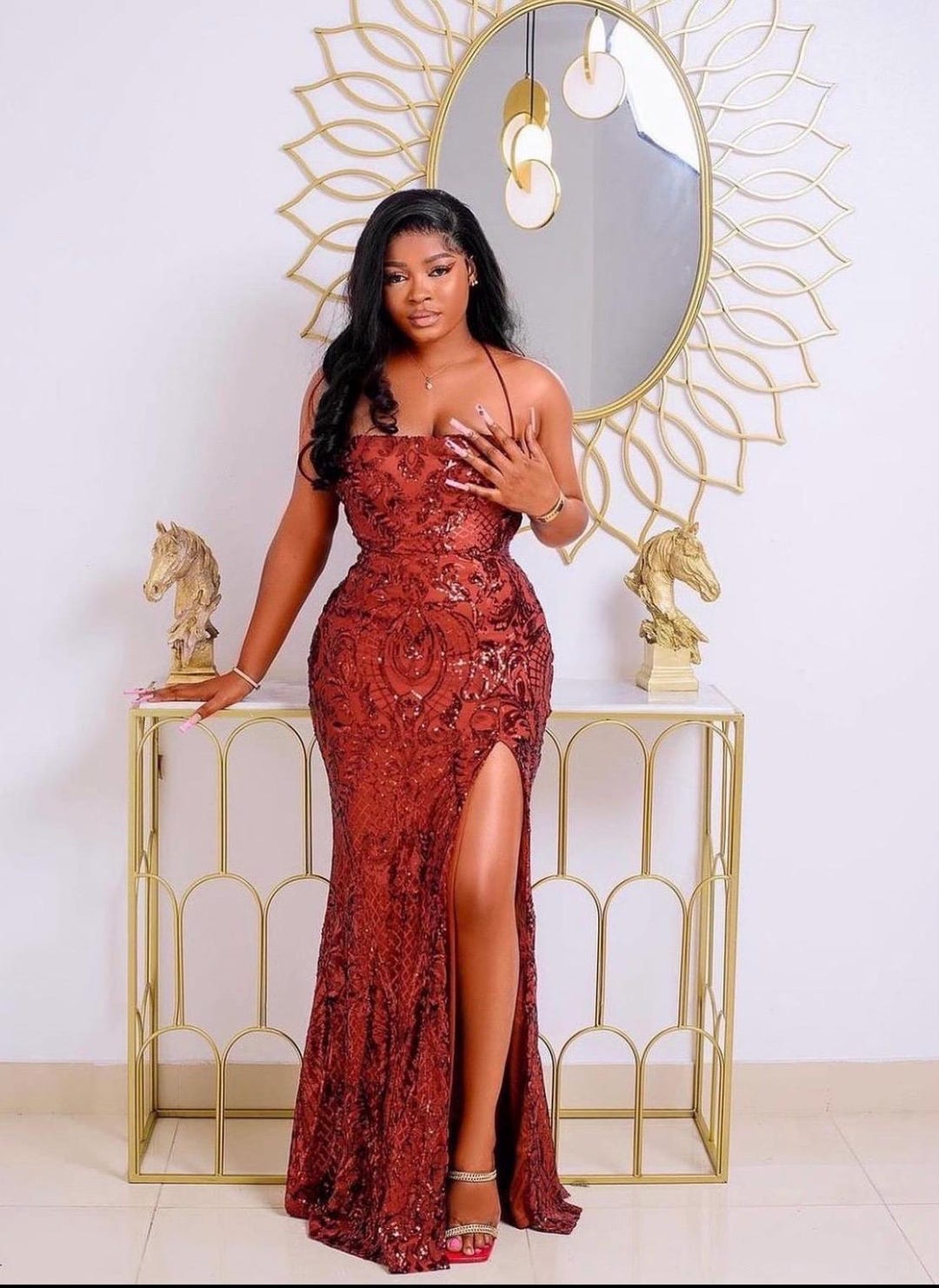 Latest Nigeria & Africa Lace Dress. Mermaid Asoebi Dress/iso Ebo ...