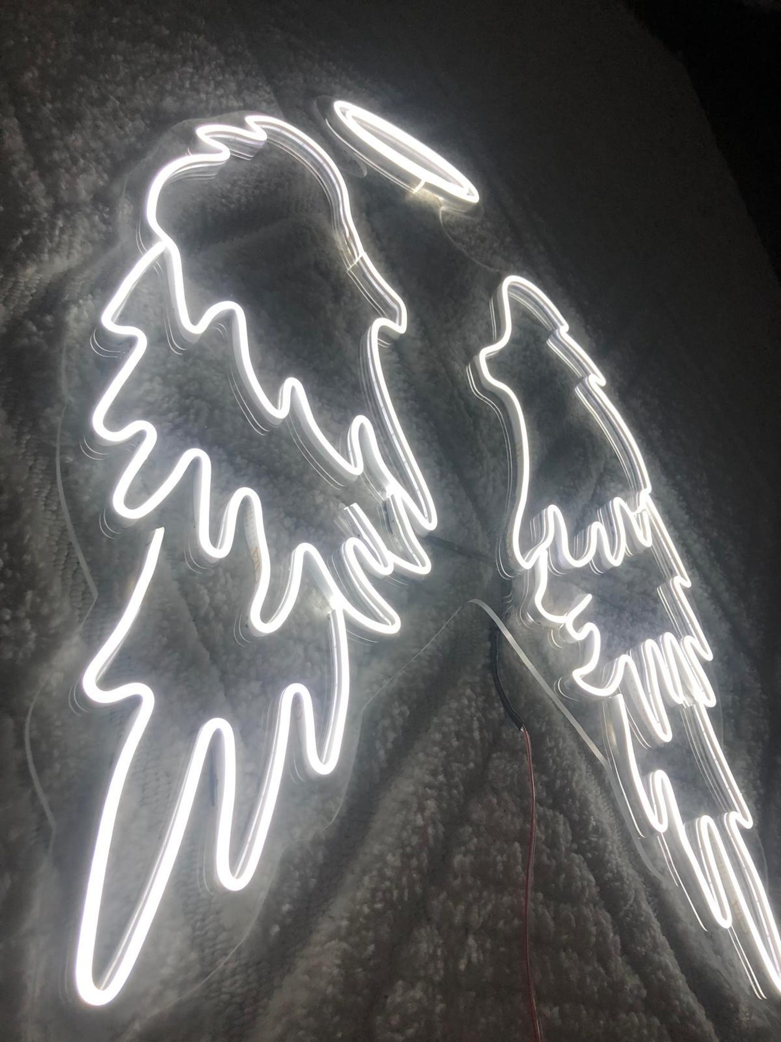 Angel Wing Neon Signwine Neon Sign/angel Wing Led Giftled Sign/angel ...
