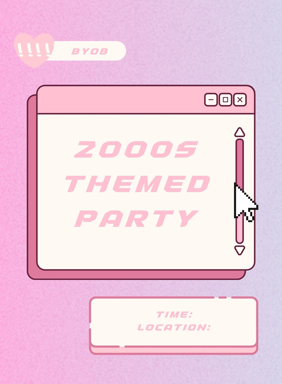 2000s Pink Website Invitation/ Poster - Etsy