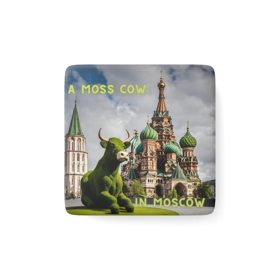Quirky Moscow Cow Magnet, Cute Souvenir, Unique Gift, Fun Home Decor ...