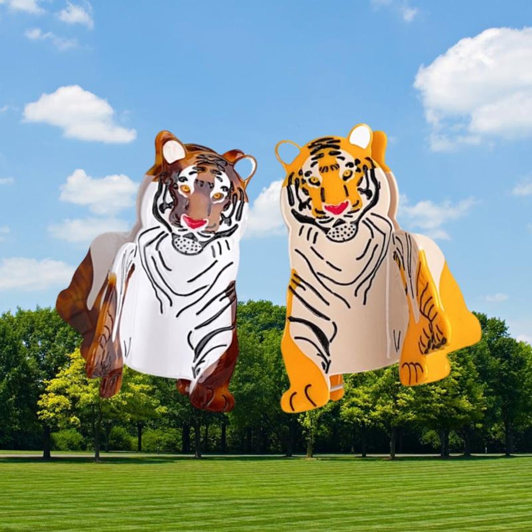 Animal Forest Hair Clips, Large Tiger Claw Clips, Funny Hair Claw,gift ...