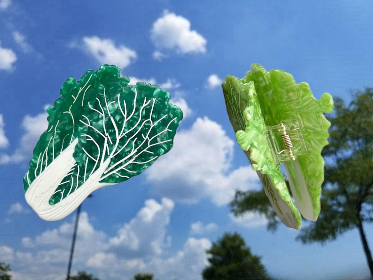 Bok Choy Hair Claw Clip | Acetate Large Hair Clips | Veggie Hair Clip ...