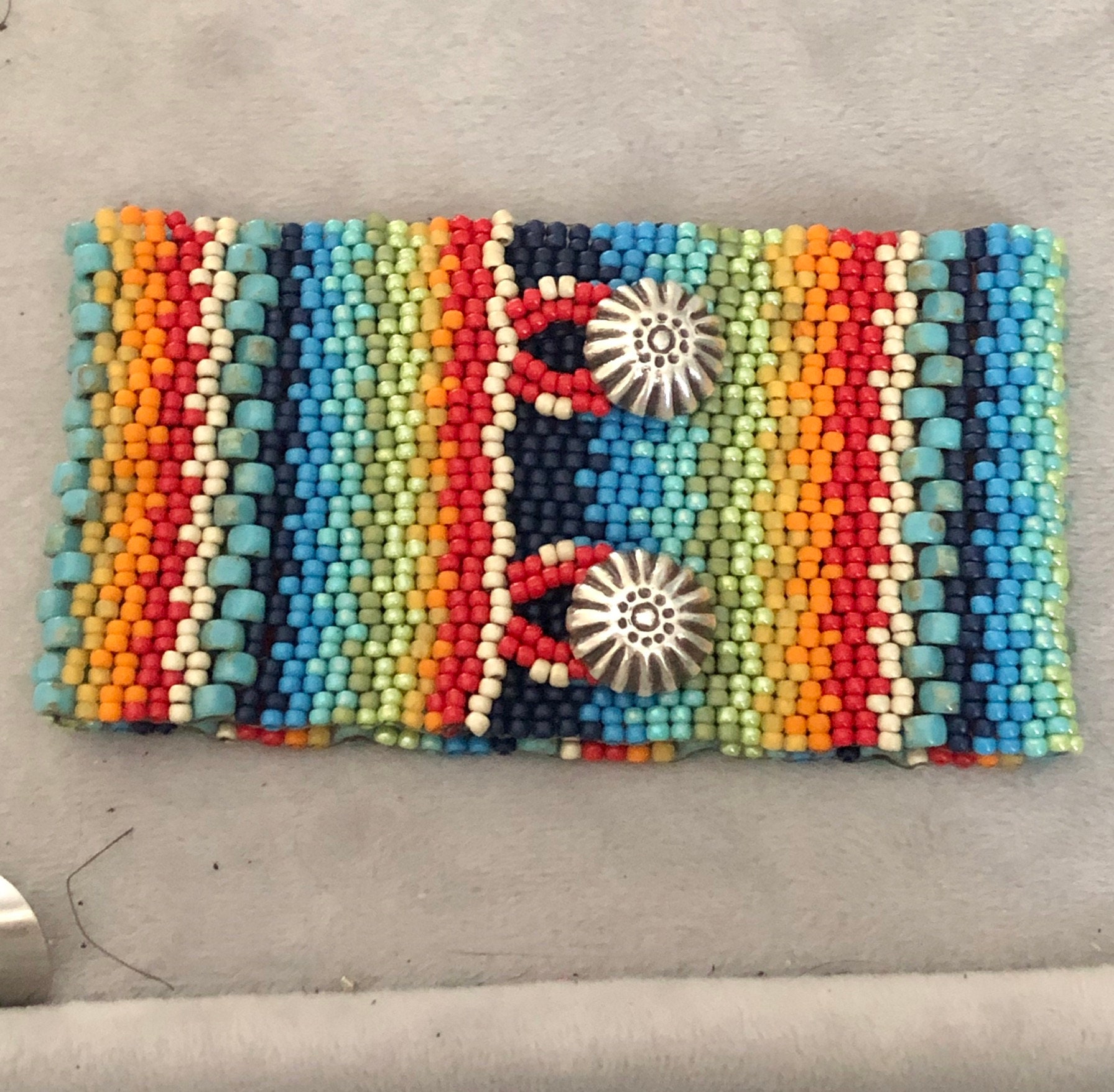 Jewelry & Beauty ROSES all AROUND Flat 2 Drop Peyote Stitch Bracelet ...